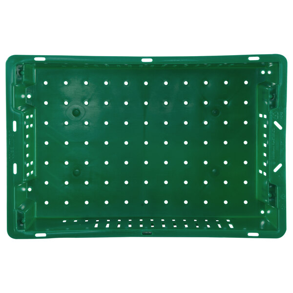 Orbis AF2013-6 Stack-N-Nest Green Agricultural Vented Crate - 20" x 13 ...