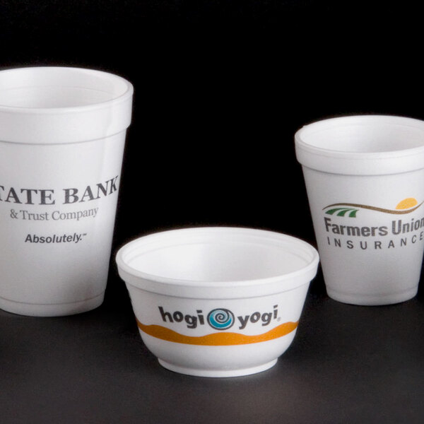 Dart 8SJ20 8 oz. Extra Squat White Foam Food Container - 50/Pack