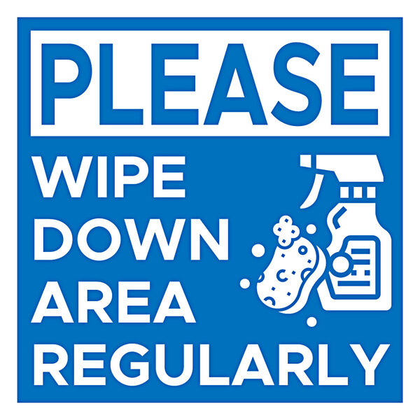 J.P. Cooke CV-3 8" x 8" Wipe Down Area Sign