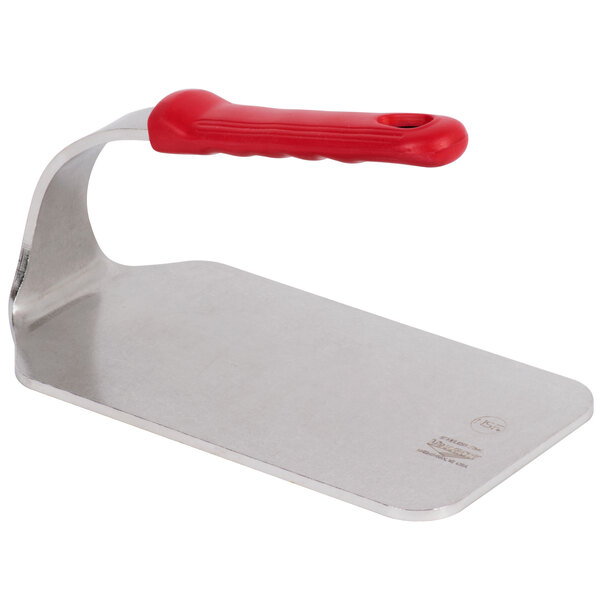Vollrath 50662 2.5 lb. Flat-Bottom Steak Weight with Red Silicone ...