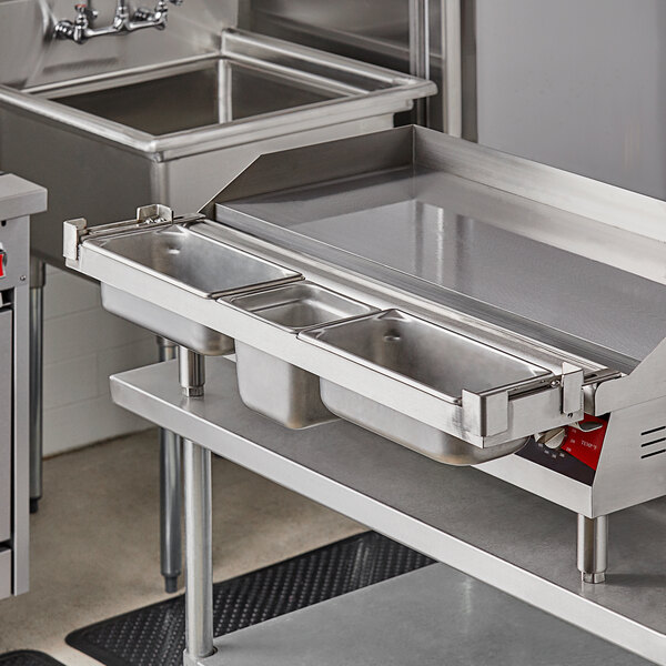Universal 24" Griddle Condiment / Ingredient Rail