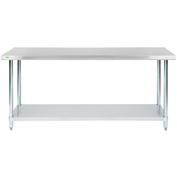 Regency 24" x 72" 18-Gauge 304 Stainless Steel Commercial Work Table ...
