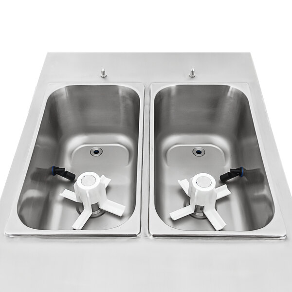 Spaceman 6695-C 2 Bowl Countertop Slushy / Granita Stainless Steel ...