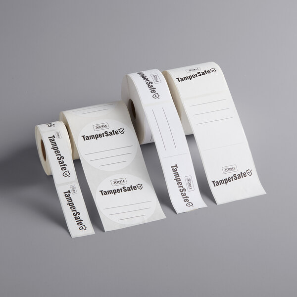TamperSafe 3" Round Customizable White Paper Tamper-Evident Label - 250 ...