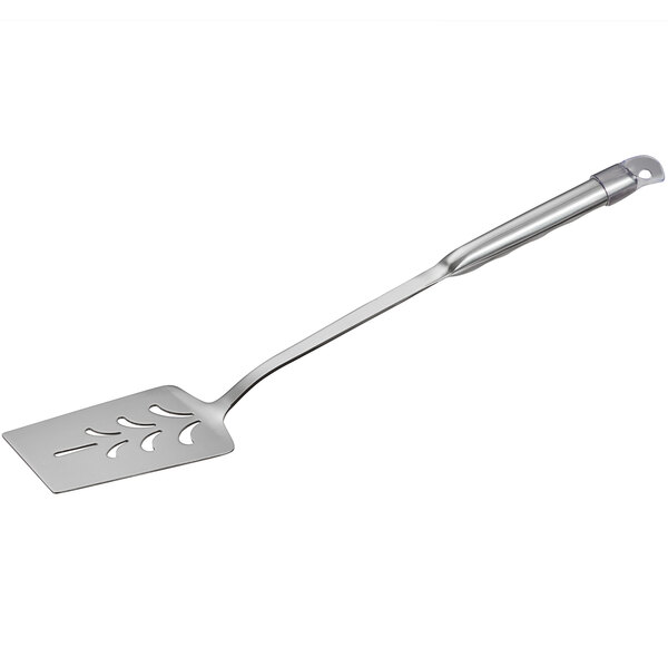 Choice 15 1/2" Hollow Stainless Steel Handle Slotted Turner