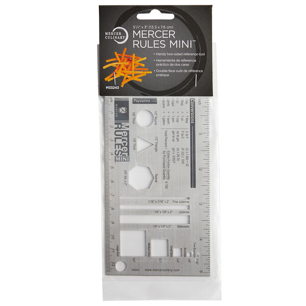 Mercer Culinary M33243 Mercer Rules Mini™ Reference Tool - 5 1/4" x 3"