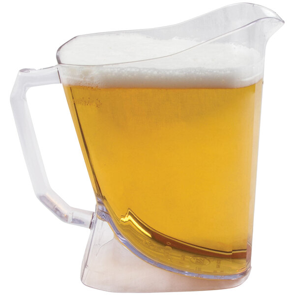 San Jamar PPP60 Perfect Pour 60 oz. Plastic Beer Pitcher