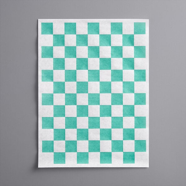 Choice 9" x 12" Green Check Basket Liner / Deli Sandwich Wrap Paper ...