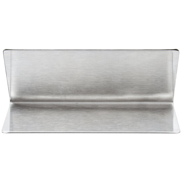 Choice 3" x 1 1/2" Double Sided Stainless Steel "Hot Water" Table Tent Sign