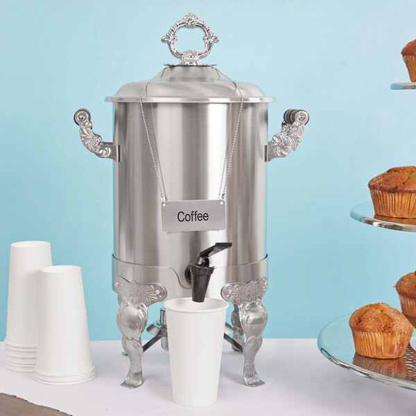 Choice 13" Coffee Chafer Urn Chain with 3 1/2" "Coffee" Label