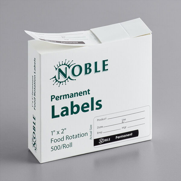 Noble Products 1" x 2" Permanent Food Rotation Label - 500/Roll
