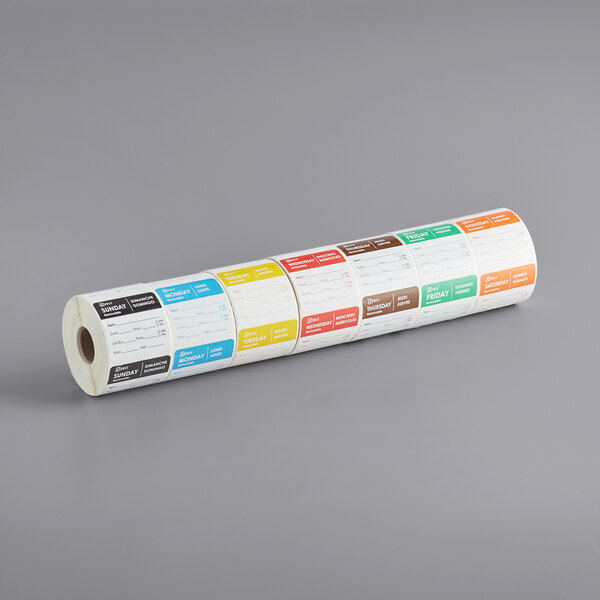 Noble Products Wednesday 2" x 2" Removable Day of the Week Label - 500/Roll