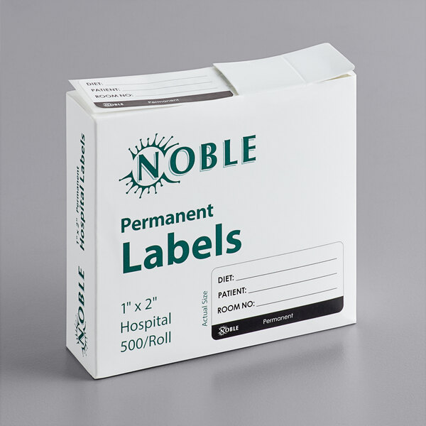 Noble Products 1" x 2" Permanent Hospital Label - 500/Roll