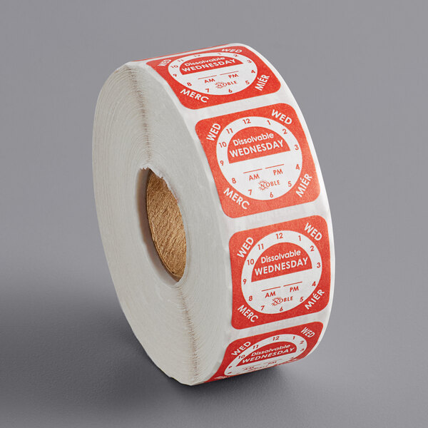 Noble Products Wednesday 1" Dissolvable Day of the Week Clock Label ...