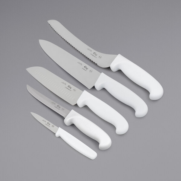 Choice Essential 5-Piece Knife Set with White Handles