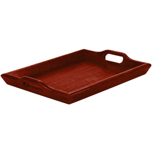 GET RST-1814-M 18" x 14" Hardwood Room Service Tray - Mahogany
