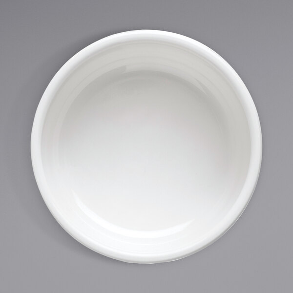Tablecraft 10311W 4" Round White Mini Melamine Plate