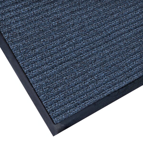 Lavex Needle Rib 4' x 6' Blue Antimicrobial PET Fiber Indoor Entrance ...