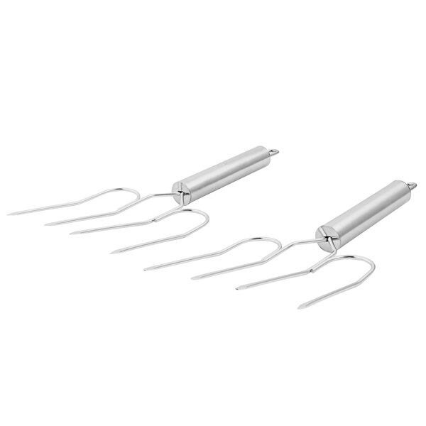9 1/2" Stainless Steel Turkey / Roast Lifter - 2/Set