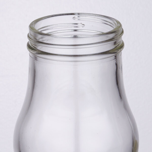 Tablecraft 406A 6 oz. Glass Teardrop Syrup Dispenser with ABS Top - 12/Pack