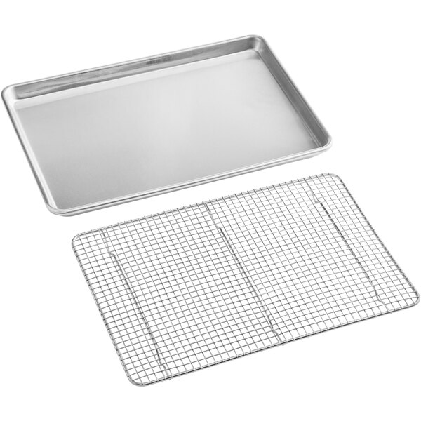 Baker's Lane Half Size 18 Gauge 13" x 18" Wire in Rim Aluminum Sheet ...