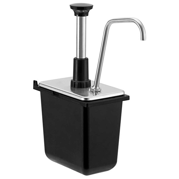 Server 87310 Stainless Steel 1 oz. Pump with Lid for 1/9 Size Jar