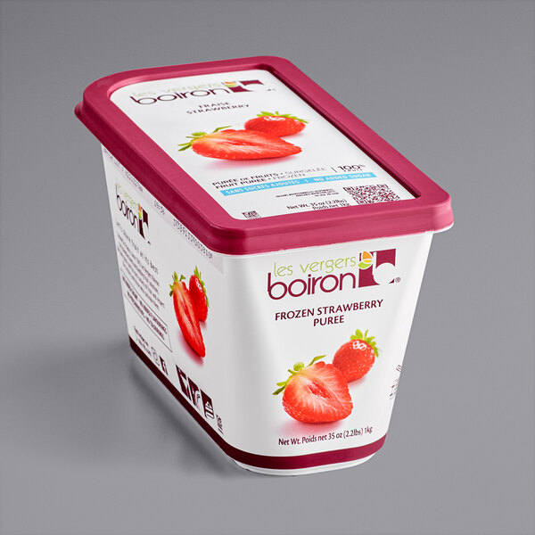 Les Vergers Boiron Strawberry 100% Fruit Puree 2.2 lb.