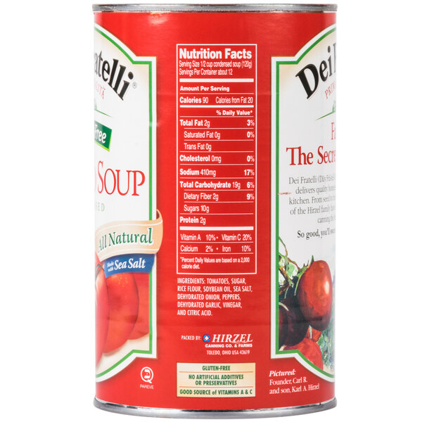Dei Fratelli 50 oz. Condensed Tomato Soup - 12/Case
