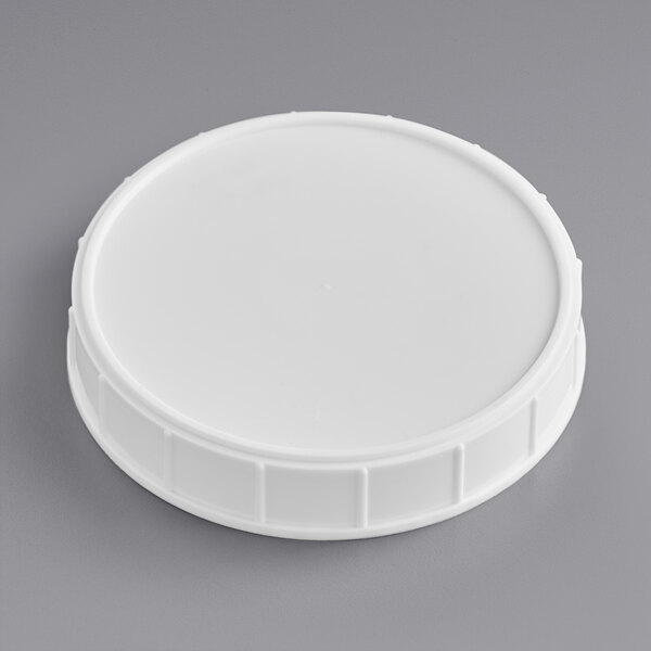 120 mm Unlined White Plastic Canister Lid - 256/Case