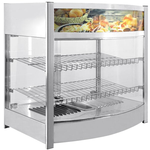 Omcan 40002 Elite Series 26" 2-Tier Hot Display Case - 110V, 1100W