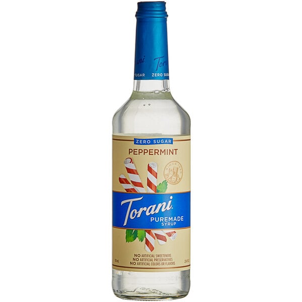Torani Puremade Zero Sugar Peppermint Flavoring Syrup 750 mL