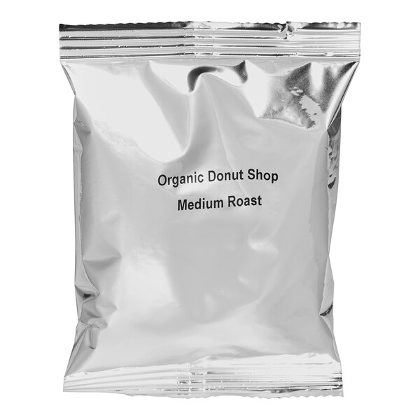 Crown Beverages Organic Donut Shop Coffee Packet 2.5 oz. - 24/Case