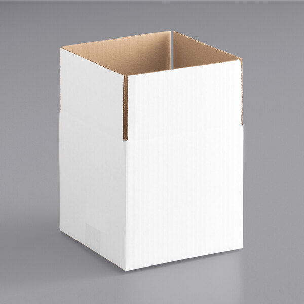 Lavex 10" x 10" x 10" White Customizable Corrugated RSC Shipping Box ...