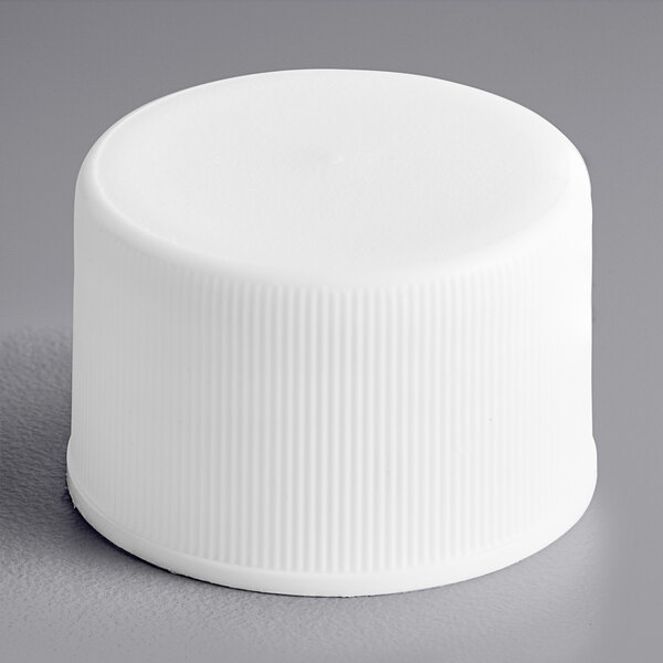 24/410 White Continuous Thread Lid with Foam Liner - 4,300/Case