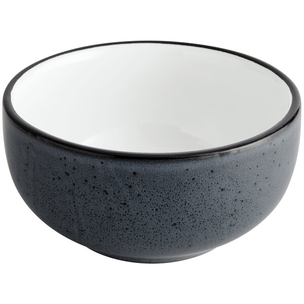 Acopa Embers 13 oz. Midnight Blue Matte Stoneware Bowl - Sample
