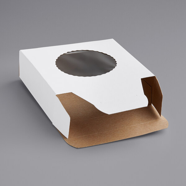 Baker's Lane 5" x 5" x 1 1/2" White Window Bakery Box - 300/Case
