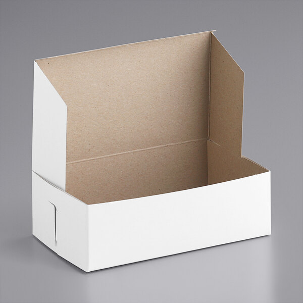 Baker's Lane 6 1/2" x 3 3/4" x 2 1/8" White Bakery Box - 250/Bundle