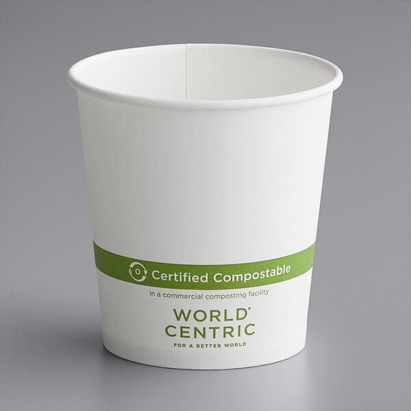 World Centric NoTree 10 oz. White Compostable Paper Hot Cup - 1,000/Case