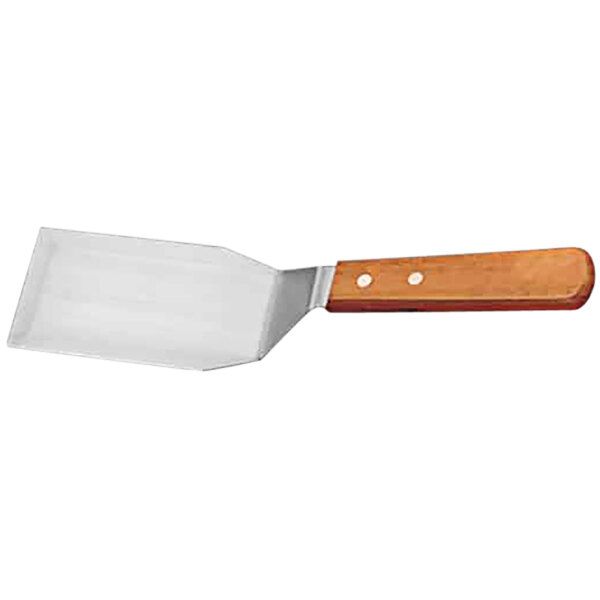 American Metalcraft 5" x 3" Solid Turner with Wood Handle