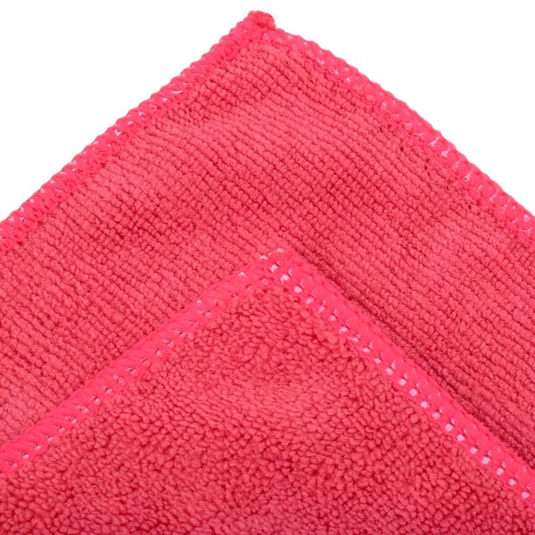 Unger MC40R SmartColor MicroWipe 16" x 16" Red Light-Duty Microfiber ...