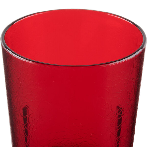Cambro D14156 Del Mar 14 oz. Ruby Red Customizable SAN Plastic Tumbler ...