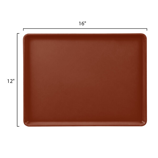 Cambro 1216D501 12" x 16" Real Rust Dietary Tray - 12/Case