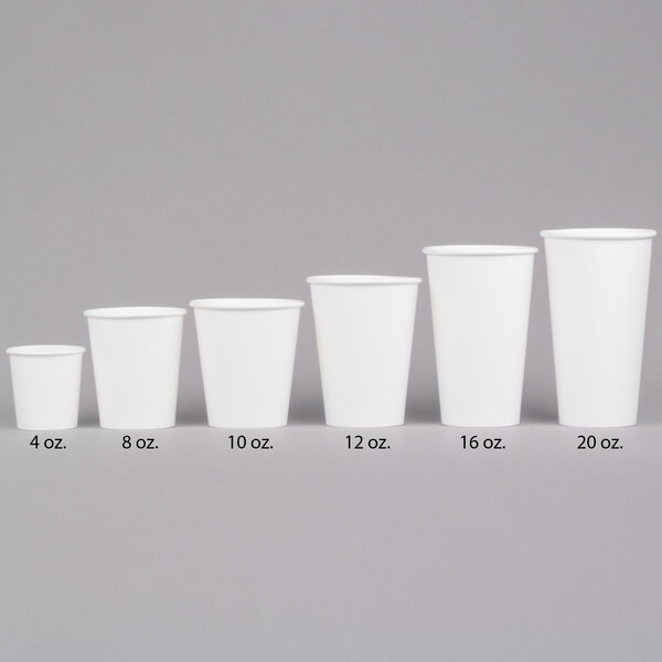 Choice 20 Oz White Poly Paper Hot Cup 600 Case