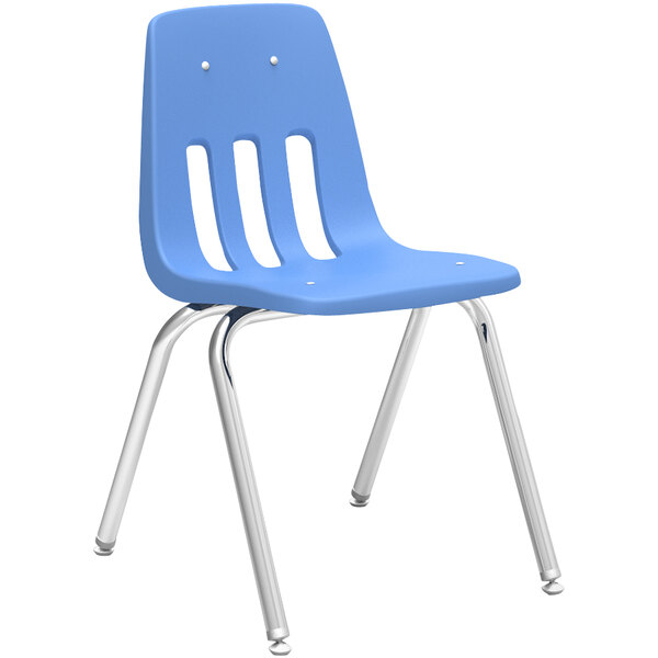 Virco 9000 Series 5th Grade to Adult Sky Blue Classroom Chair with ...