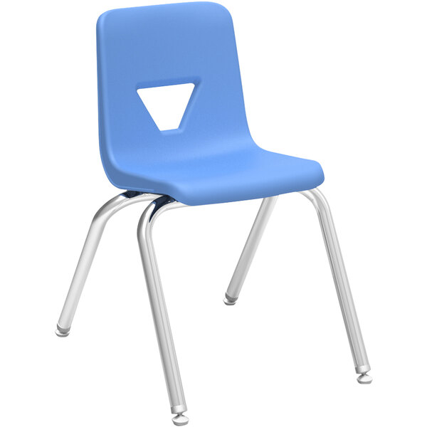 Virco 2000 Series 3rd to 4th Grade Sky Blue Classroom Chair with Nylon ...