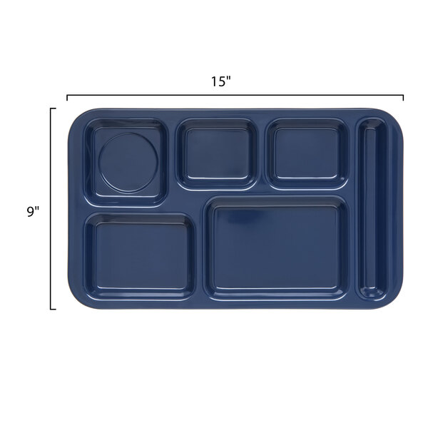 Carlisle 4398250 Melamine Space Saver 9" x 15" Dark Blue Right Hand 6 ...