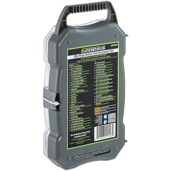 Genesis 208 Piece Universal Rotary Tool Accessory Set with Carrying ...