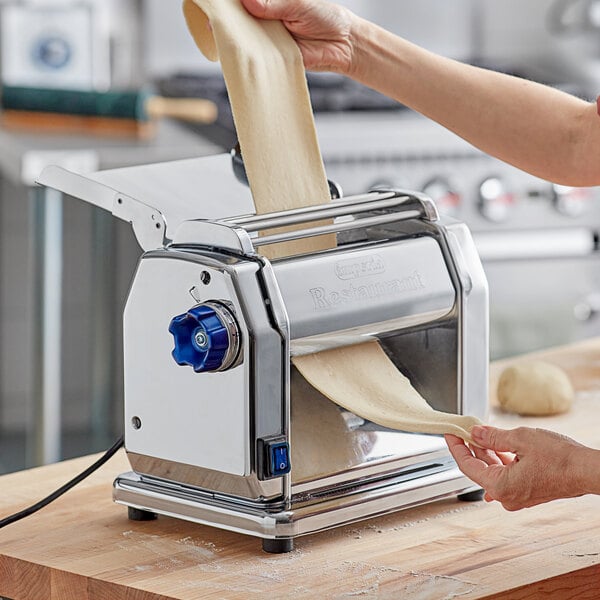 Imperia 038 Electric Stainless Steel 8 1/4" Pasta Machine - 120V, 1/4 hp