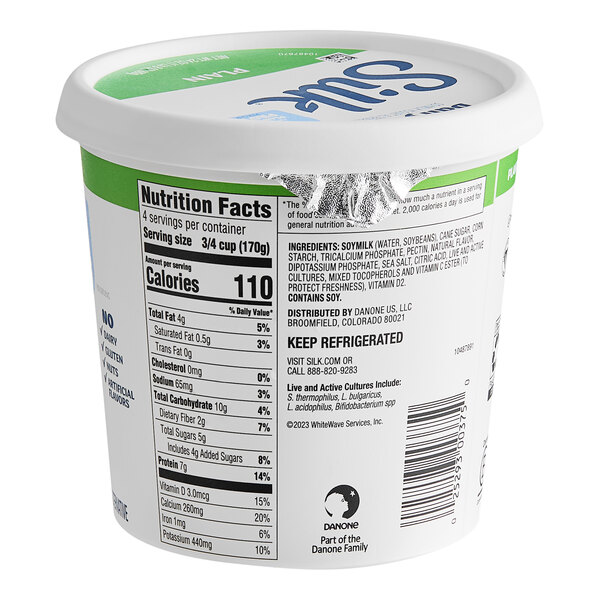 Silk Soymilk Yogurt (Plain) - WebstaurantStore