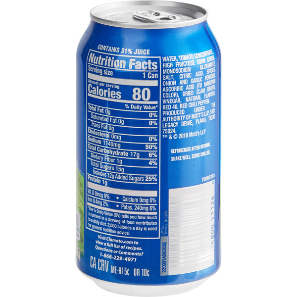 Clamato Original Tomato Cocktail 115 Fl Oz 24case